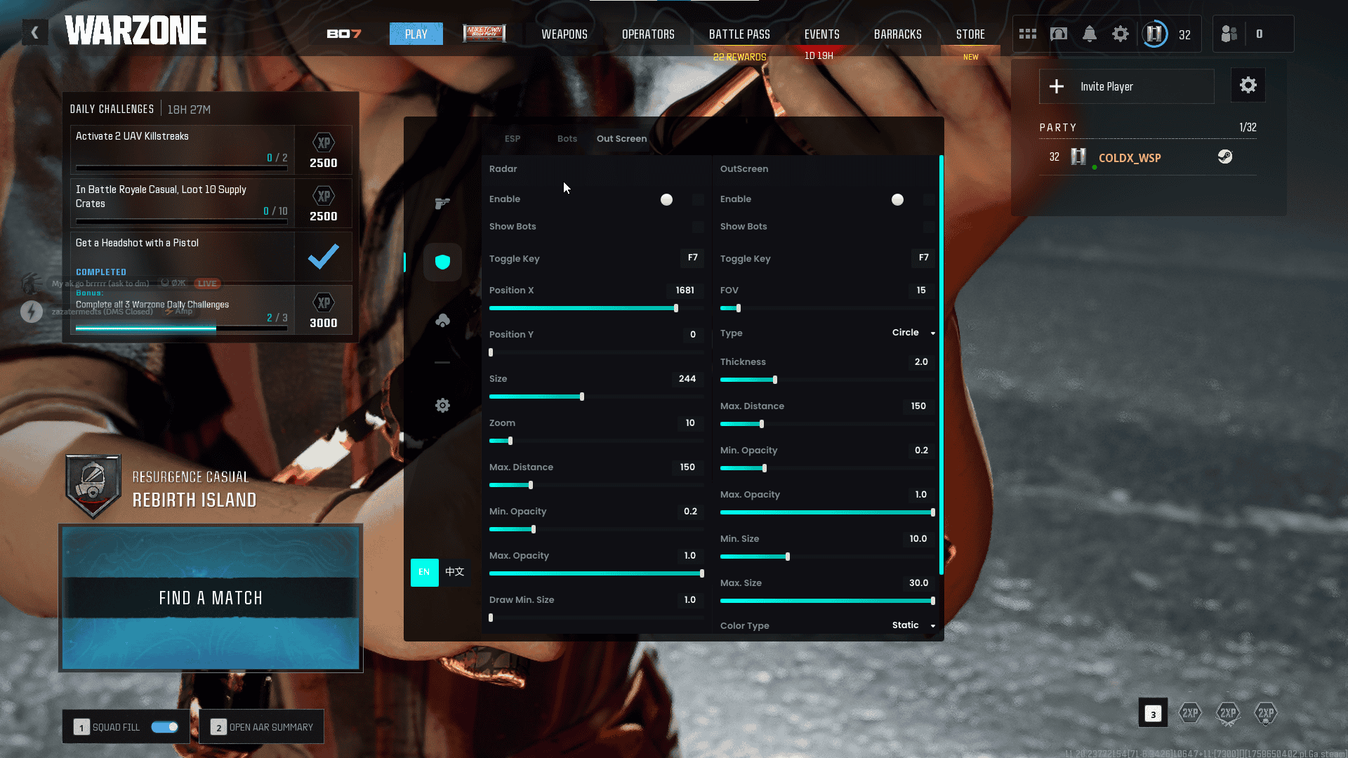 AMP: COD External Cheat – Undetected Aimbot, ESP & Radar | Real Dudes Inc